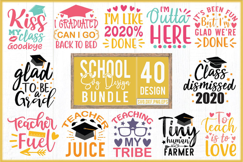 School SVG Design Bundle - So Fontsy