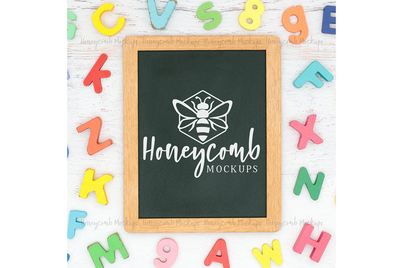 School Teacher Chalkboard Mockup, ABC Chalkboard Mockup, Blank Sign ...