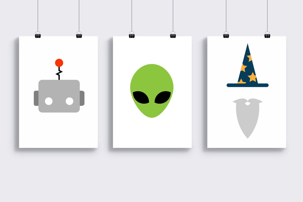 Sci-Fi and Fantasy Icon SVG Trio - So Fontsy