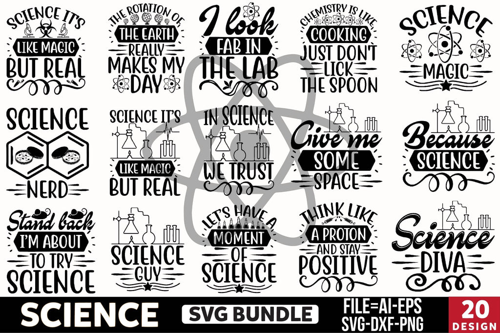 Science Svg Bundle - So Fontsy