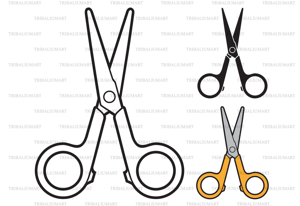 Scissors for kids. Cut files for Cricut. Clip Art (eps, svg, pdf, png ...