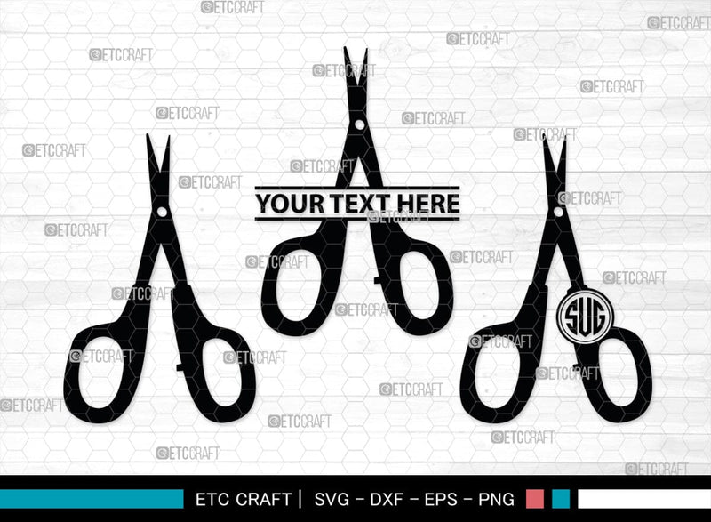 Scissors Monogram, Scissors Silhouette, Scissors SVG, Salon Svg ...