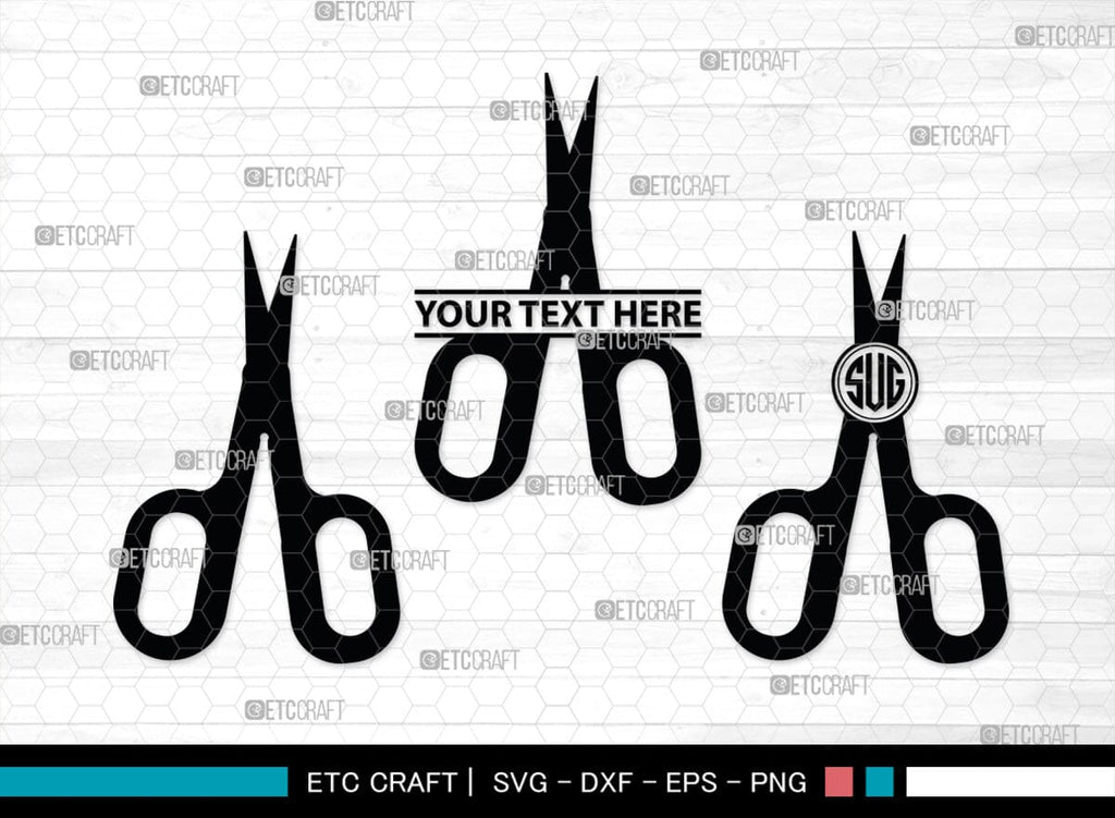 Scissors Monogram, Scissors Silhouette, Scissors SVG, Salon Svg ...