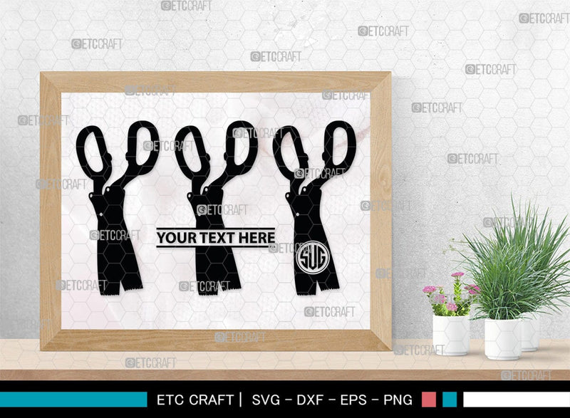 Scissors Monogram, Scissors Silhouette, Scissors SVG, Salon Svg, Haird ...
