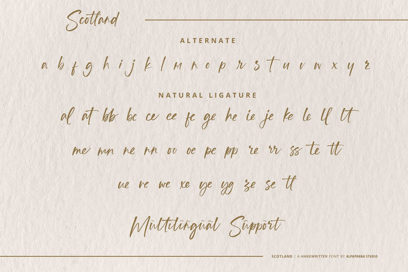 Scotland - Handwritten Font - So Fontsy