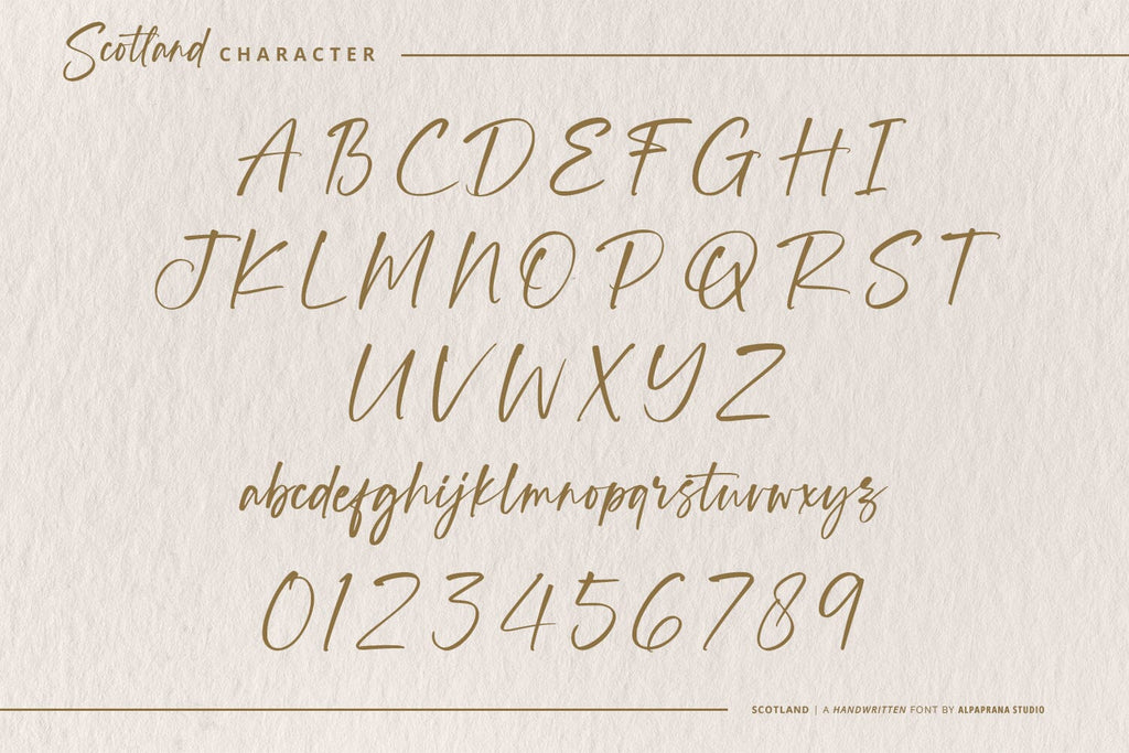 Scotland - Handwritten Font - So Fontsy