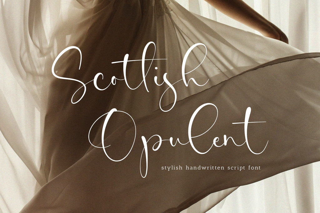 Scotlish Opulent- Handwritten Script font - So Fontsy