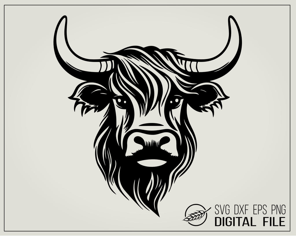 Scottish highlander cow SVG file - So Fontsy