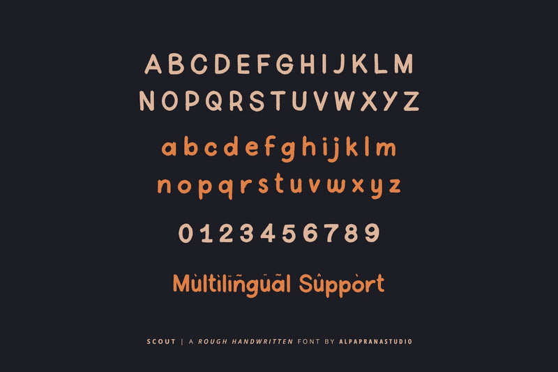 Scout - Rough Handwritten Font - So Fontsy