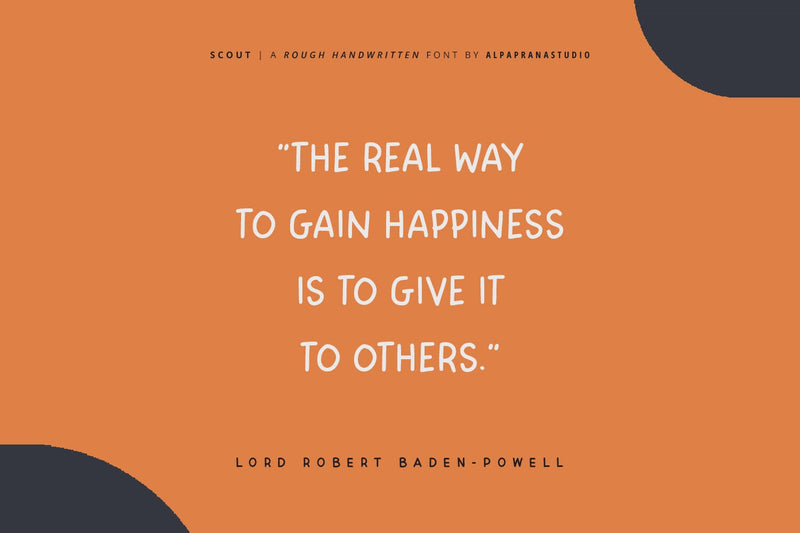 Scout - Rough Handwritten Font - So Fontsy
