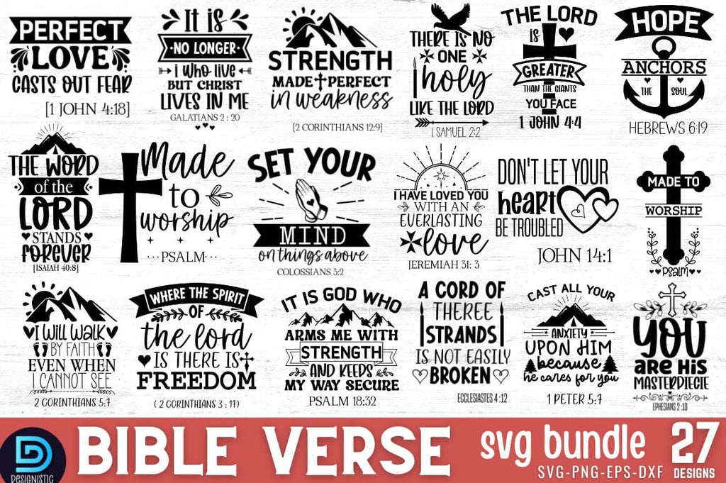 Scripture Bible Verse SVG Bundle - So Fontsy