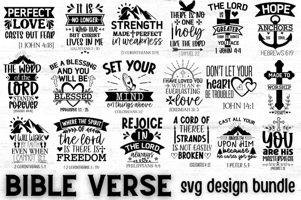 Scripture Bible Verse SVG Bundle - So Fontsy