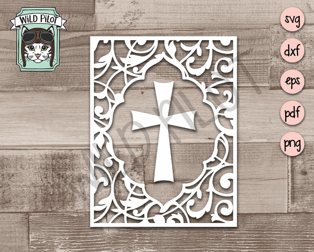 Scroll Cross SVG Cut File - So Fontsy