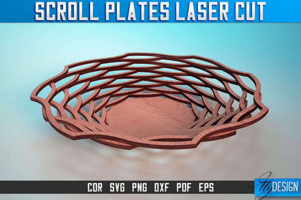 Scroll Plates Laser Cut SVG | Home Laser Cut SVG Design | CNC Files ...