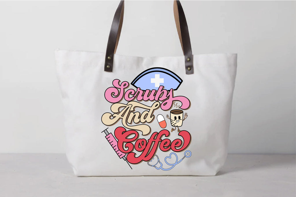 Scrubs and Coffee, Nurse Sublimation - So Fontsy