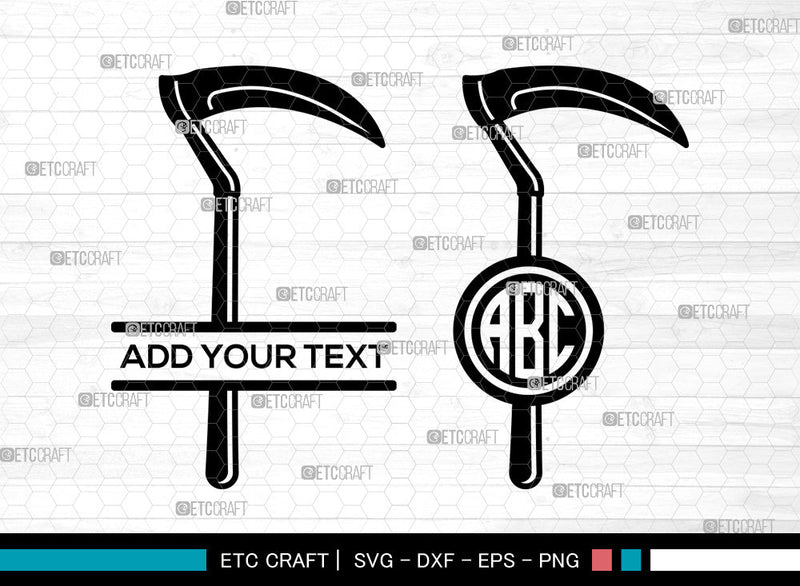 Scythe Monogram SVG, Scythe Outline Svg, Death Svg, Grim Reaper Svg ...