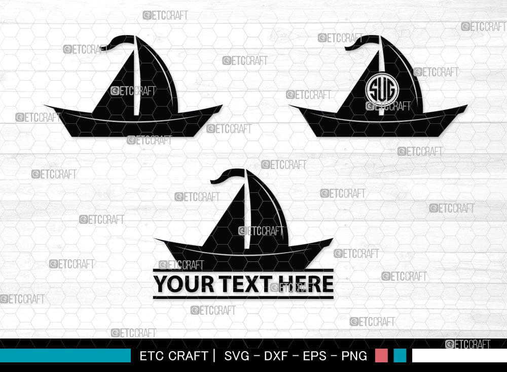Sea Boats Monogram, Sea Boats Silhouette, Boat Svg, Ship Svg, Bass Boat ...