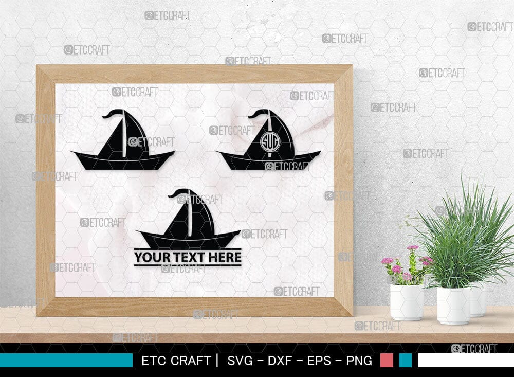 Sea Boats Monogram, Sea Boats Silhouette, Boat Svg, Ship Svg, Bass Boat ...