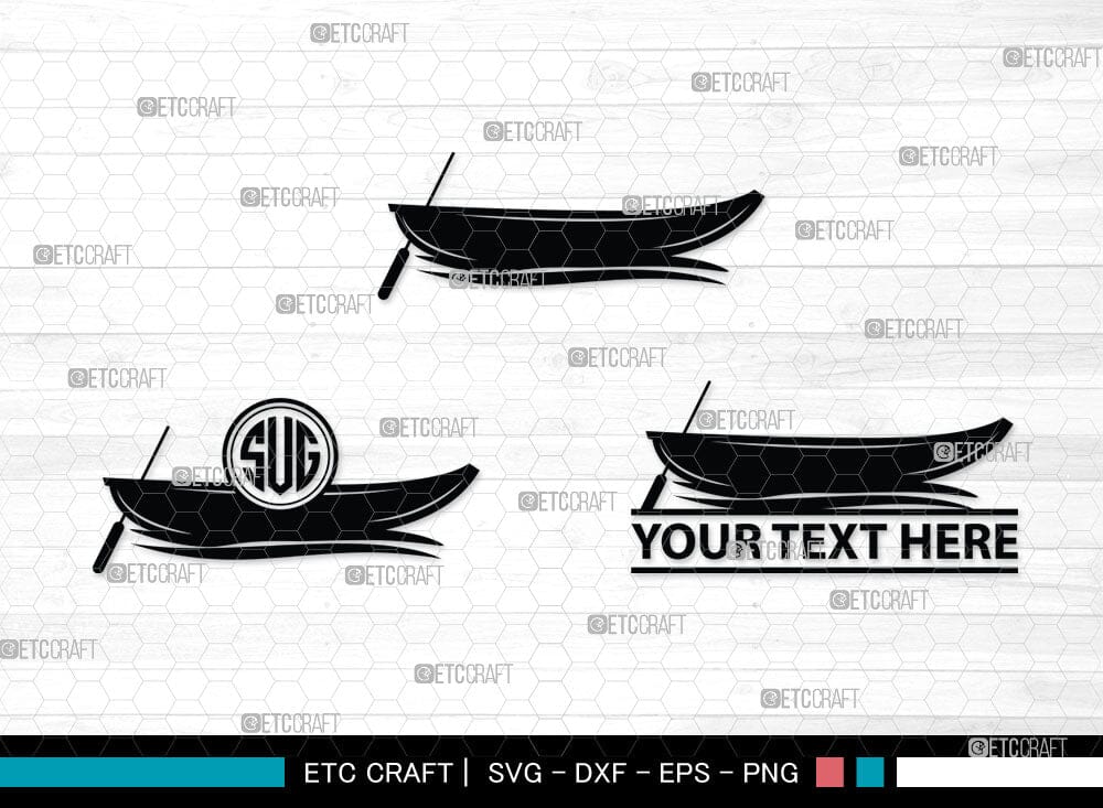 Sea Boats Monogram, Sea Boats Silhouette, Boat Svg, Ship Svg, Bass Boat ...