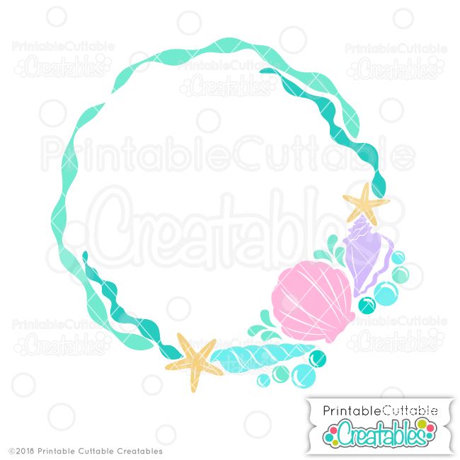 Sea Shell Monogram Frame - So Fontsy