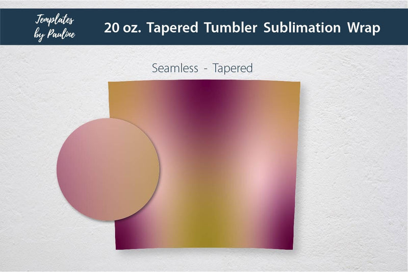 Seamless Maroon Olive Ombre Sublimation Tumbler Wrap - So Fontsy
