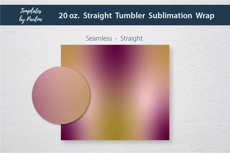 Seamless Maroon Olive Ombre Sublimation Tumbler Wrap - So Fontsy