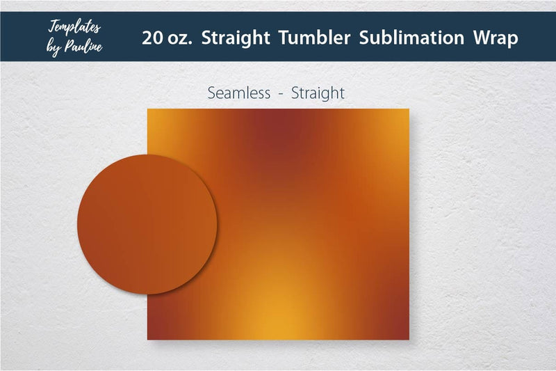 Seamless Ombre Yellow Orange Tumbler Wrap - So Fontsy