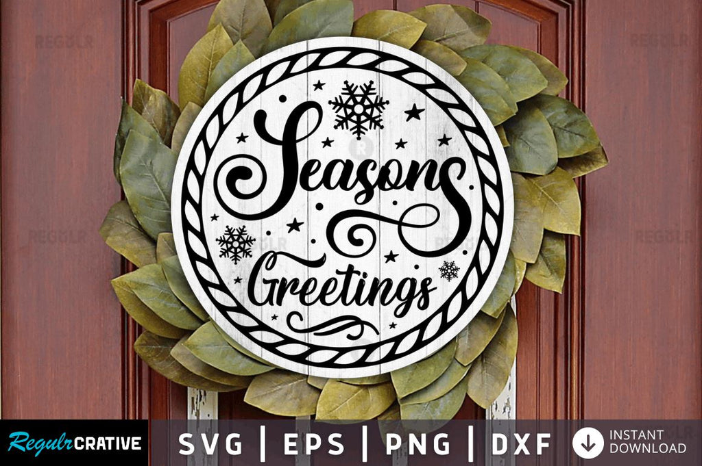 Seasons greetings SVG - So Fontsy