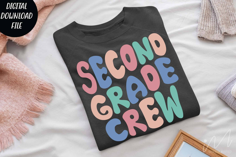 Second grade crew svg, Second grade t shirt svg, Second grade teacher ...