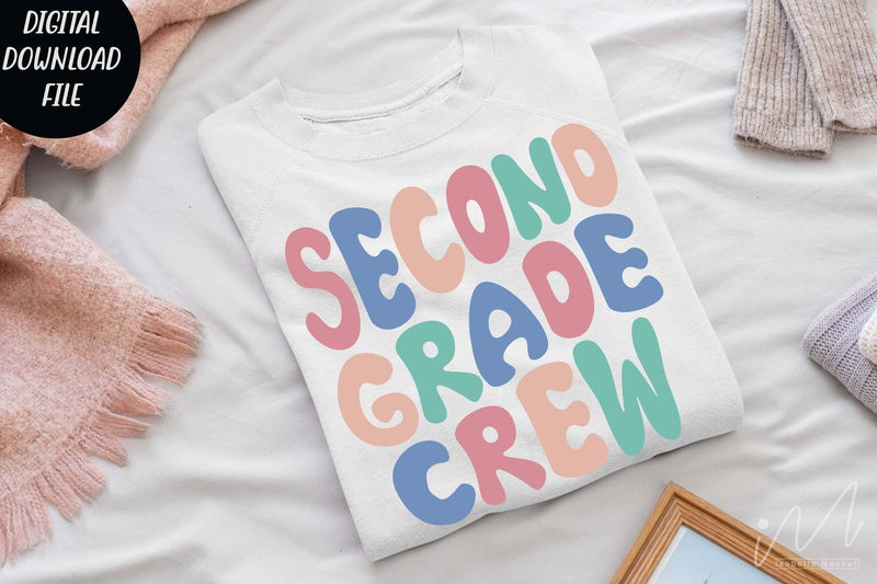 Second grade crew svg, Second grade t shirt svg, Second grade teacher ...