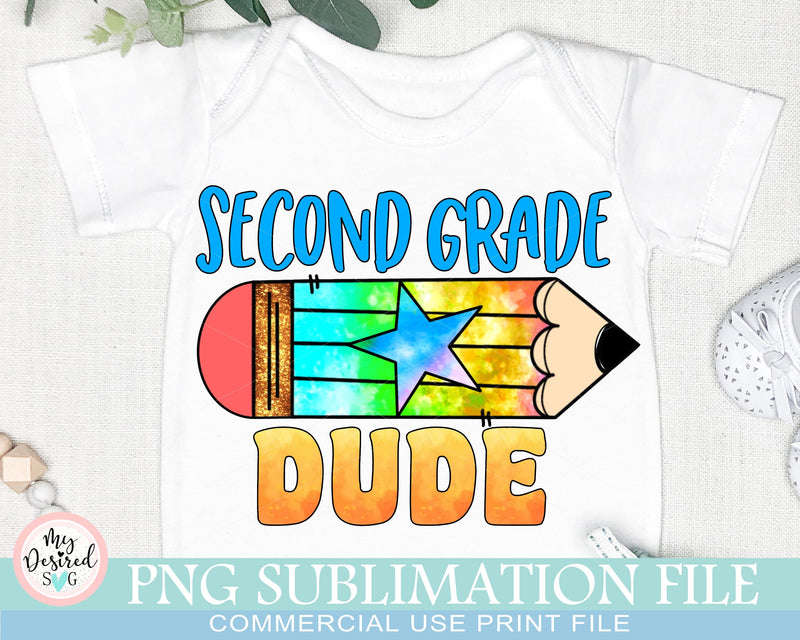 Second Grade Dude PNG, School Designs - So Fontsy