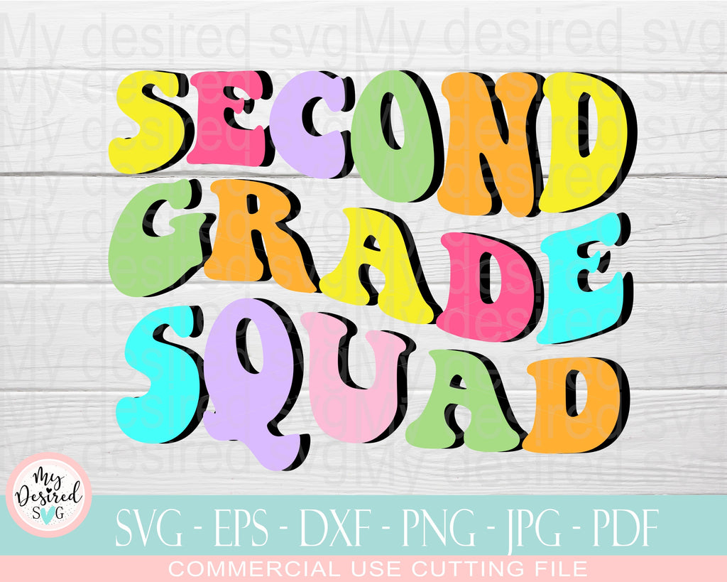 Second grade squad SVG, Back to School Design - So Fontsy