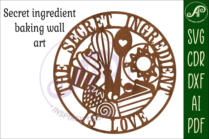 Secret ingredient baking wall sign, SVG file. vector file - So Fontsy