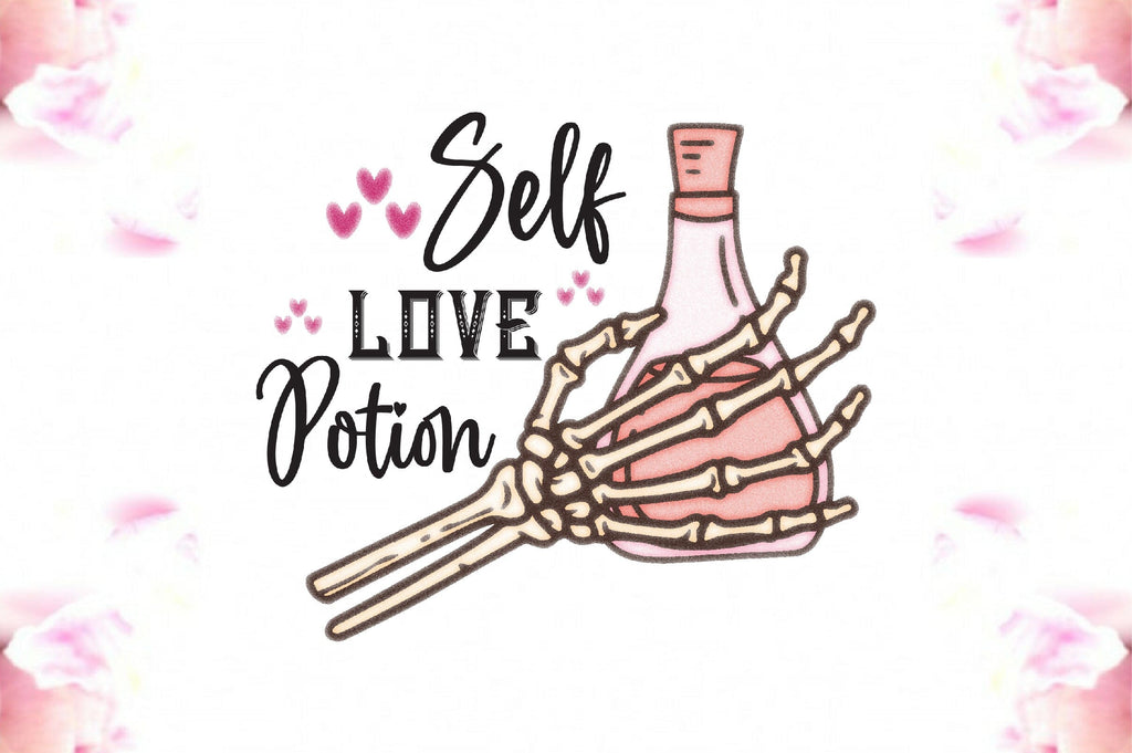 Self Love Potion Skeleton Hand PNG - So Fontsy