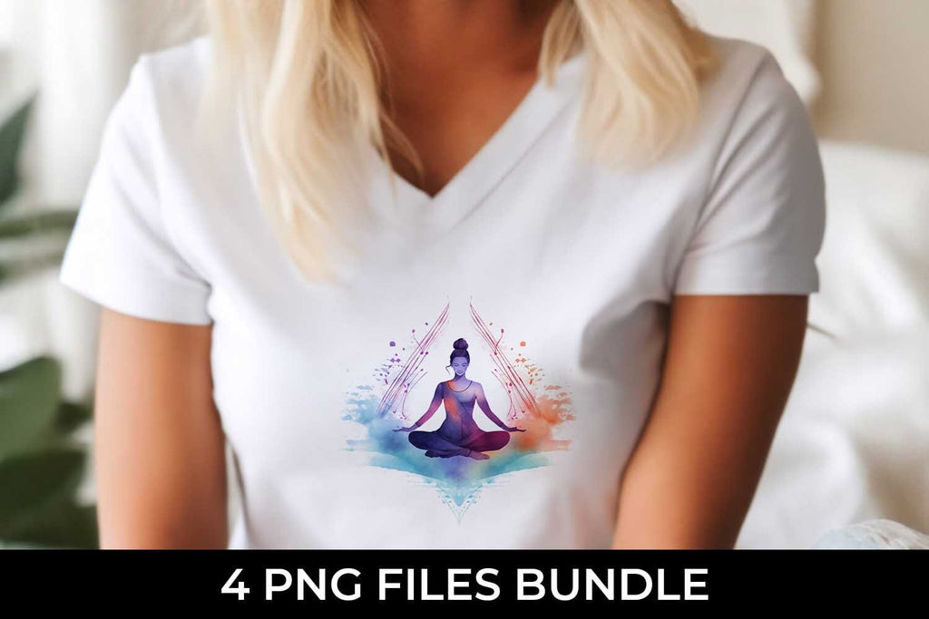Serenity Flow - Yoga Symbol T-Shirt Sublimation Bundle - So Fontsy