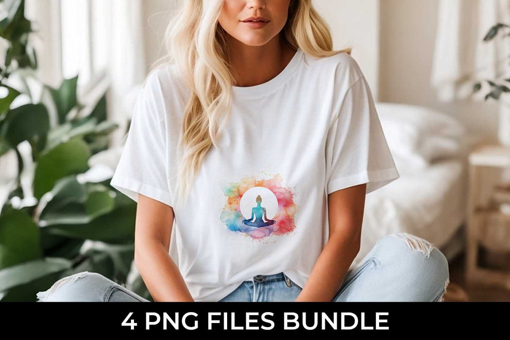 Serenity Flow - Yoga Symbol T-Shirt Sublimation Bundle - So Fontsy
