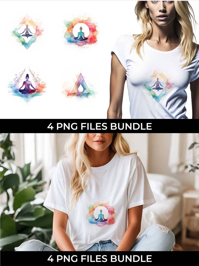 Serenity Flow - Yoga Symbol T-Shirt Sublimation Bundle - So Fontsy