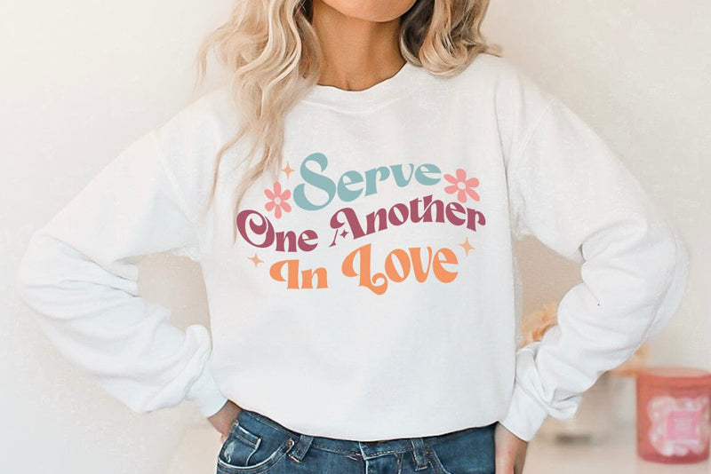 Serve One Another in Love, Christian Quote SVG - So Fontsy