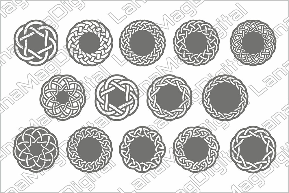 Set of 14 Celtic knot coasters svg, Irish home decor Laser cut files ...