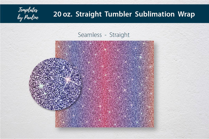 Set of 3 Fall Hot Pink Glitter Seamless Sublimation Wraps, 20 oz Skinny ...