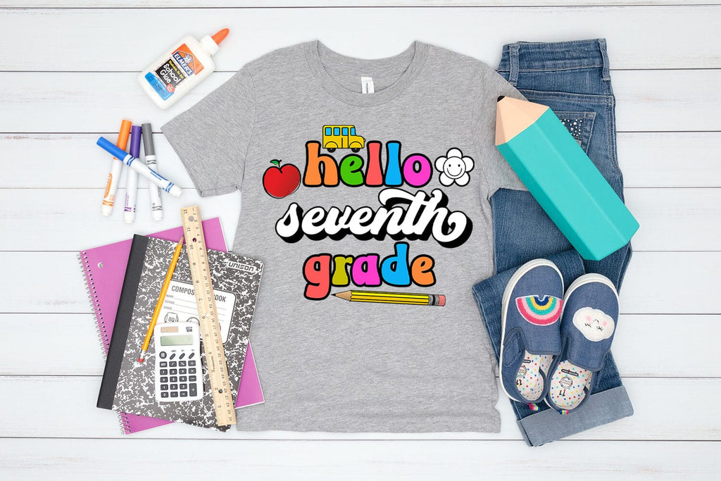 Seventh Grade First Day School I Back to School Sublimation - So Fontsy