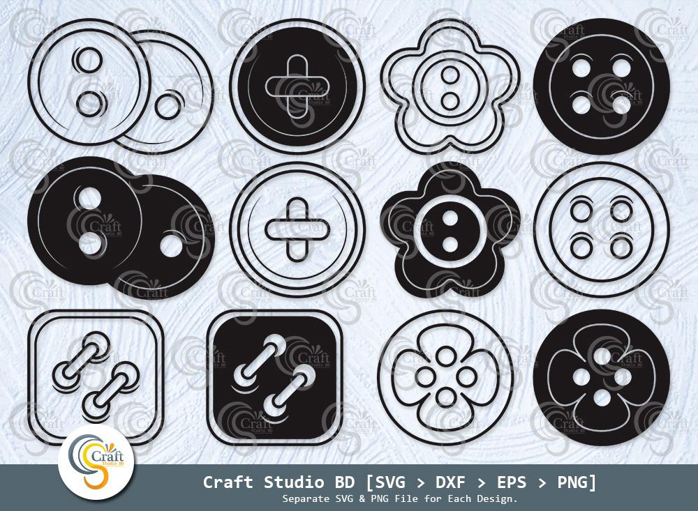 Sewing Button Silhouette, Button Svg, Seamstress Svg, Sewing Svg, Craft ...