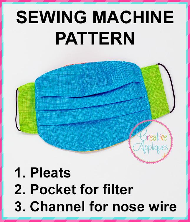 Sewing Machine Face Mask Pattern PDF Instructions - So Fontsy