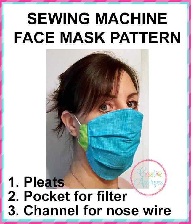 Sewing Machine Face Mask Pattern PDF Instructions - So Fontsy
