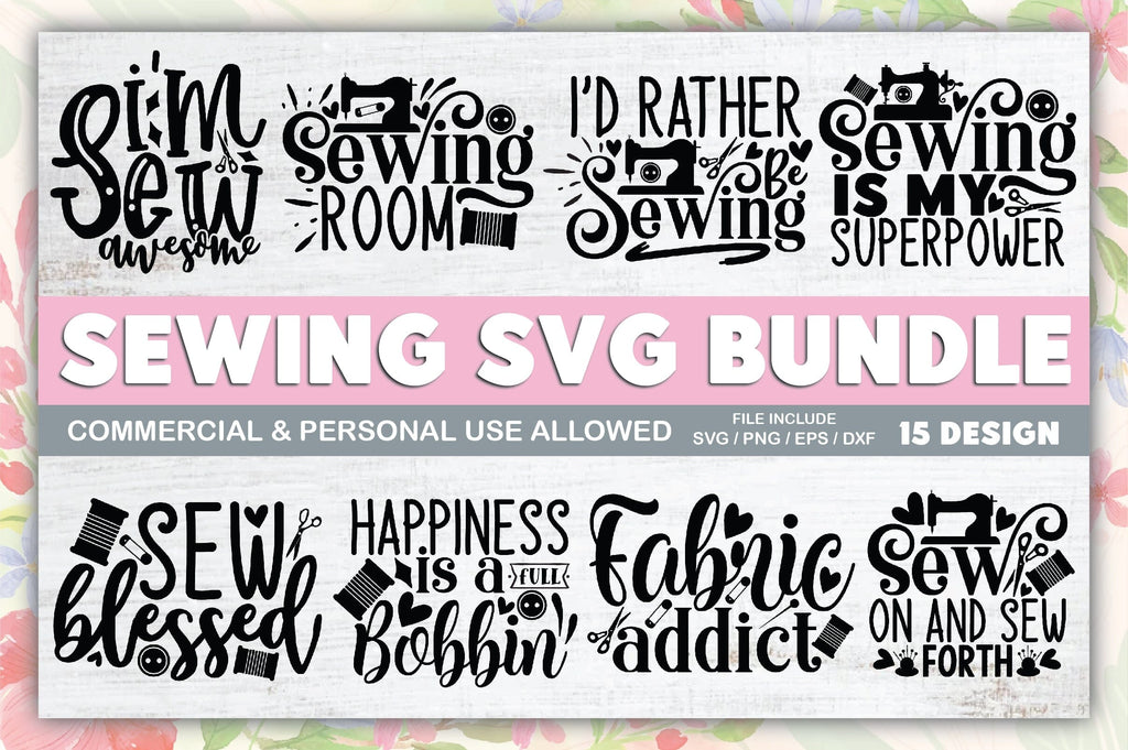 Sewing SVG Bundle - So Fontsy