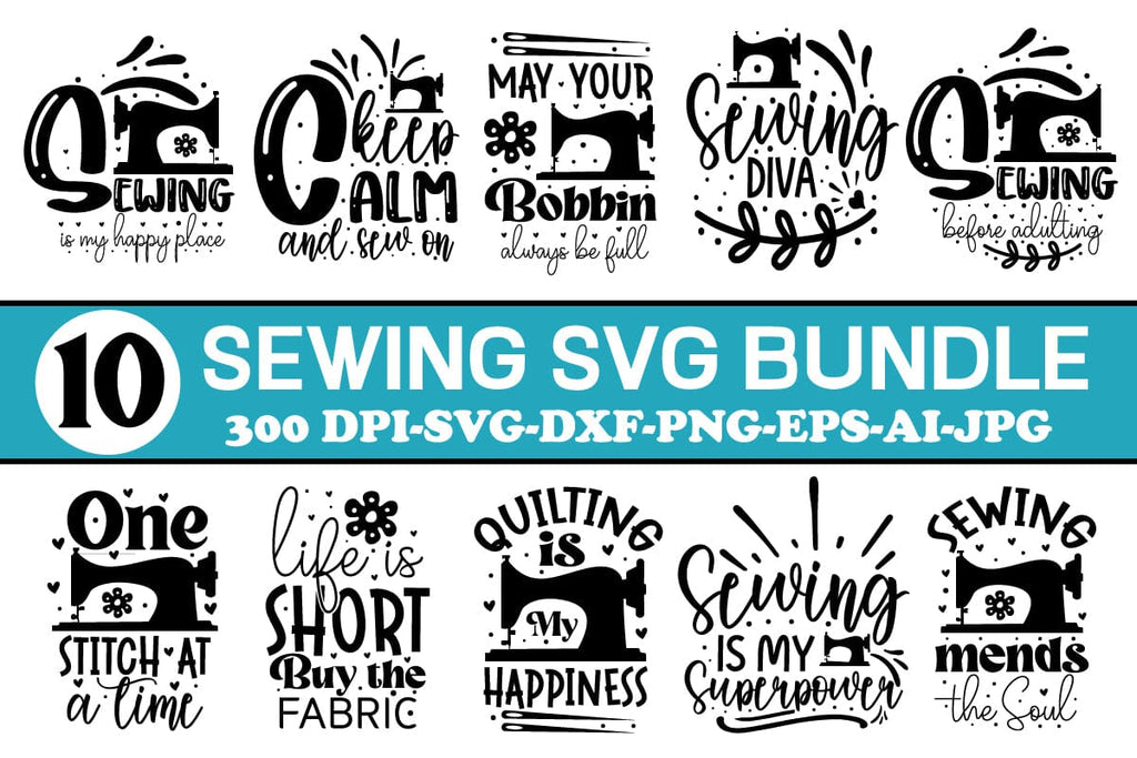 Sewing SVG Bundle, - So Fontsy
