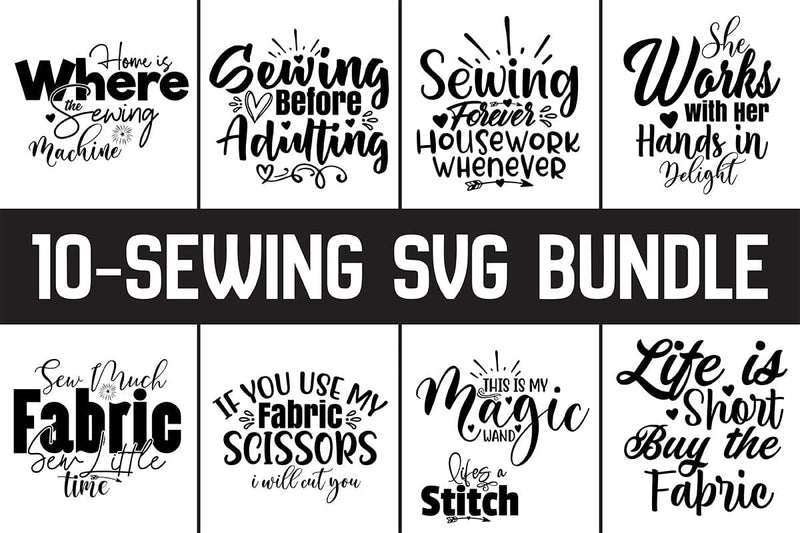 Sewing SVG Bundle - So Fontsy