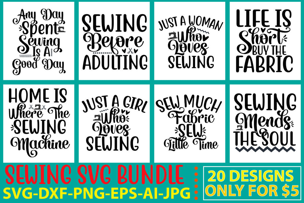 Sewing SVG Bundle - So Fontsy