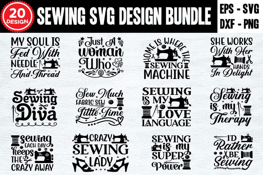 Sewing Svg design Bundle - So Fontsy