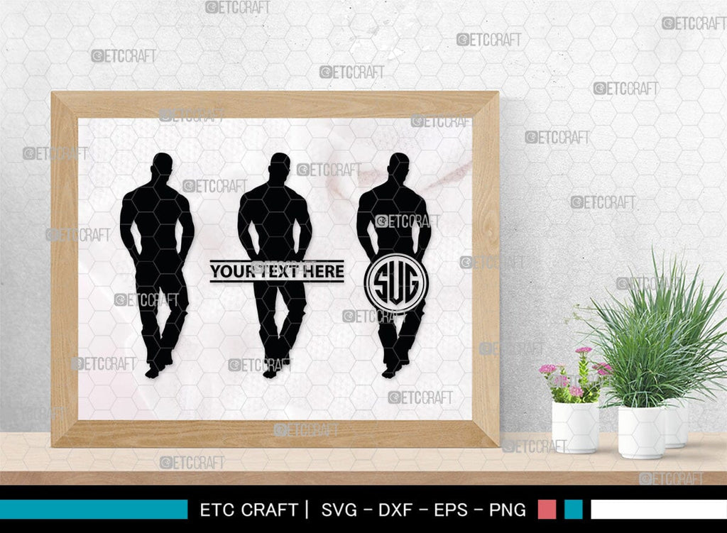 Sexy Man Monogram, Sexy Man Silhouette, Sexy Man SVG, Male Strippers ...